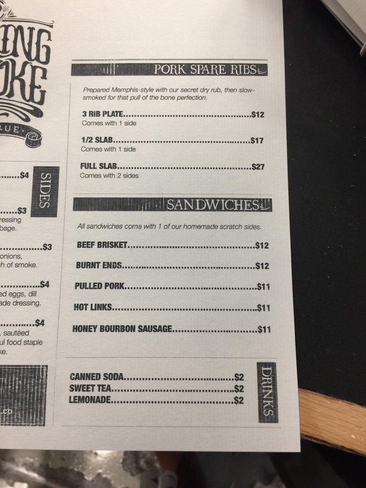 Carta de Rolling Smoke BBQ, Aurora, Dallas St