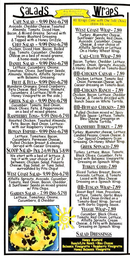 Menu at Doza Rizen Cafe, Chapin