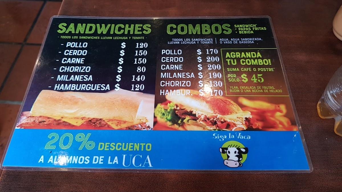 Carta de barbacoa Siga La Vaca, Buenos Aires, Av. Alicia Moreau de ...