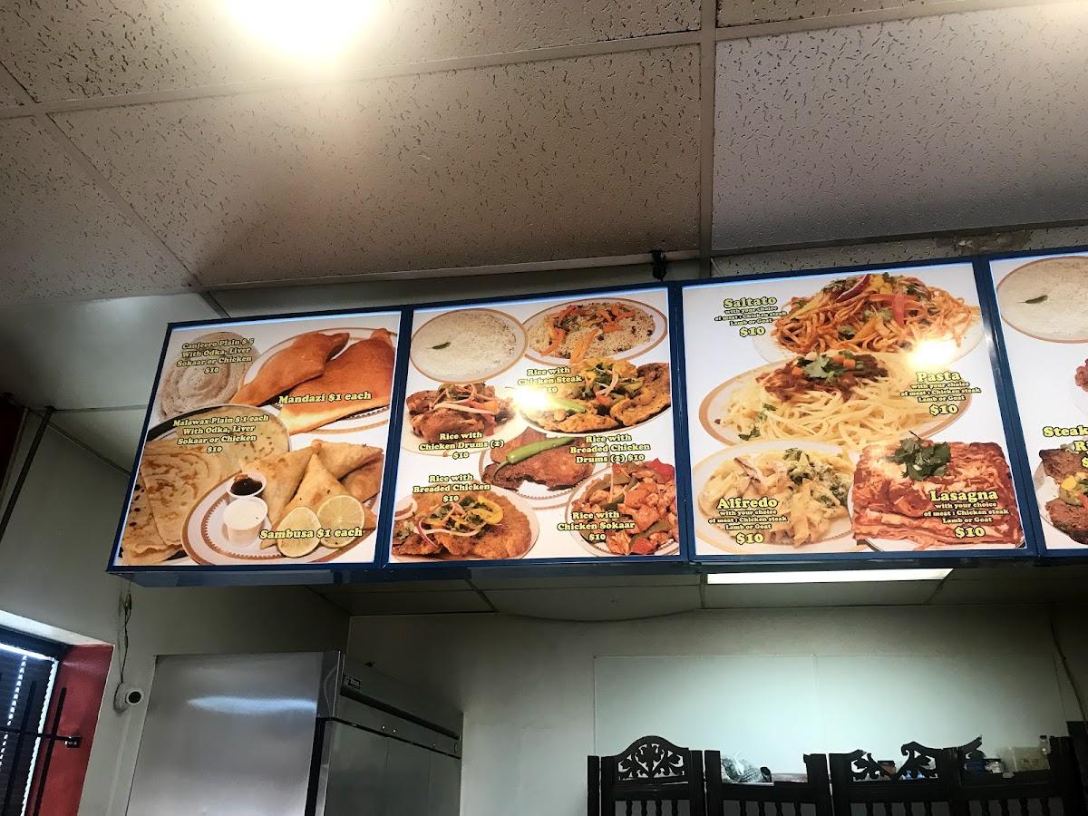 Menu at Noor Somali Restaurant, Salt Lake City