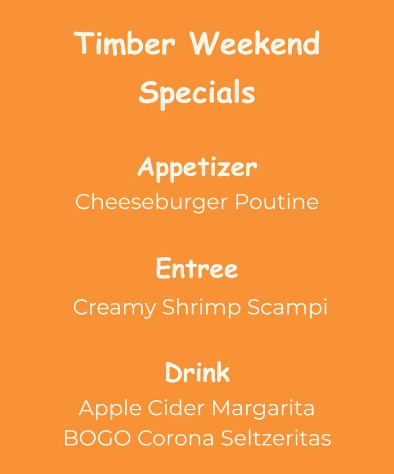 Menu at Timber Tavern pub & bar, Parishville