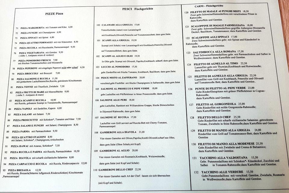Speisekarte von "da Romeo" italienisches Restaurant, Inh. Giuseppe ...