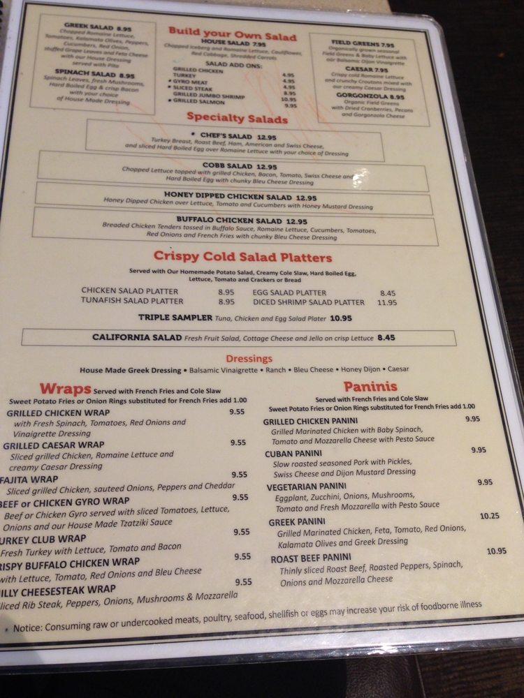 Menu at Central Diner & Grille restaurant, Pittsburgh
