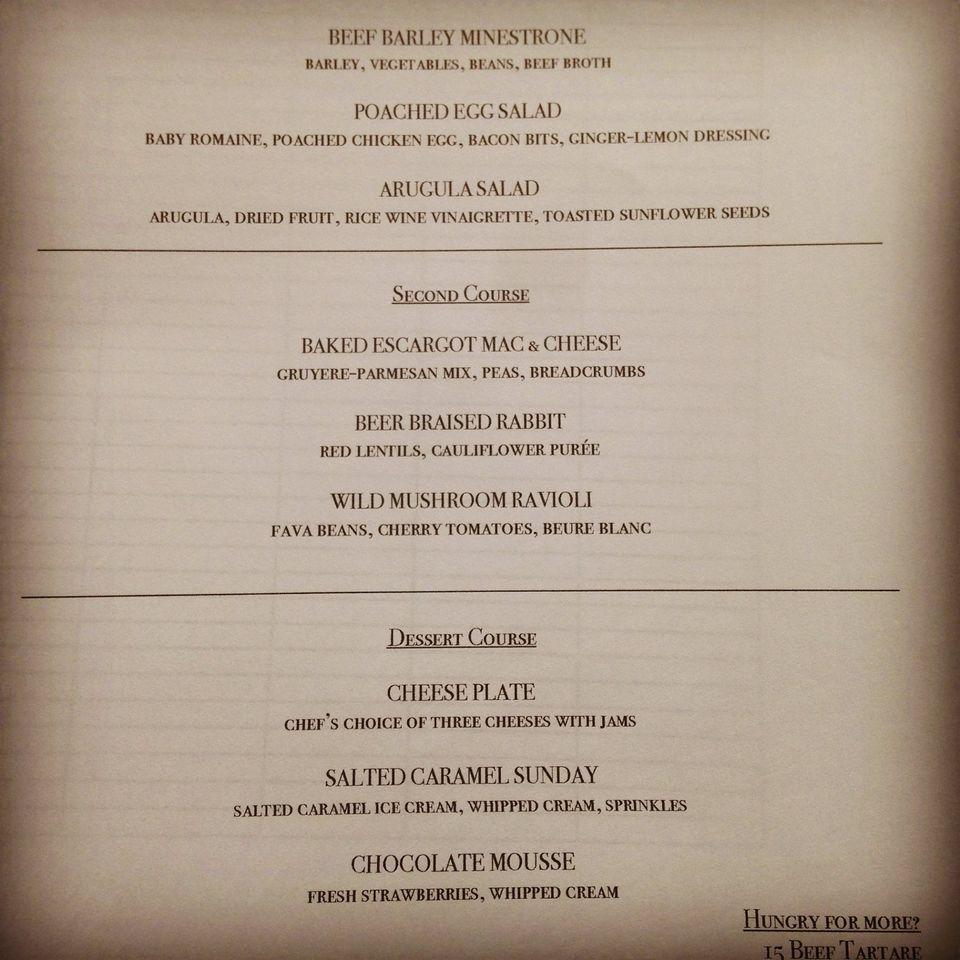 Menu at Corner pub & bar, Baltimore, 850 W 36th St