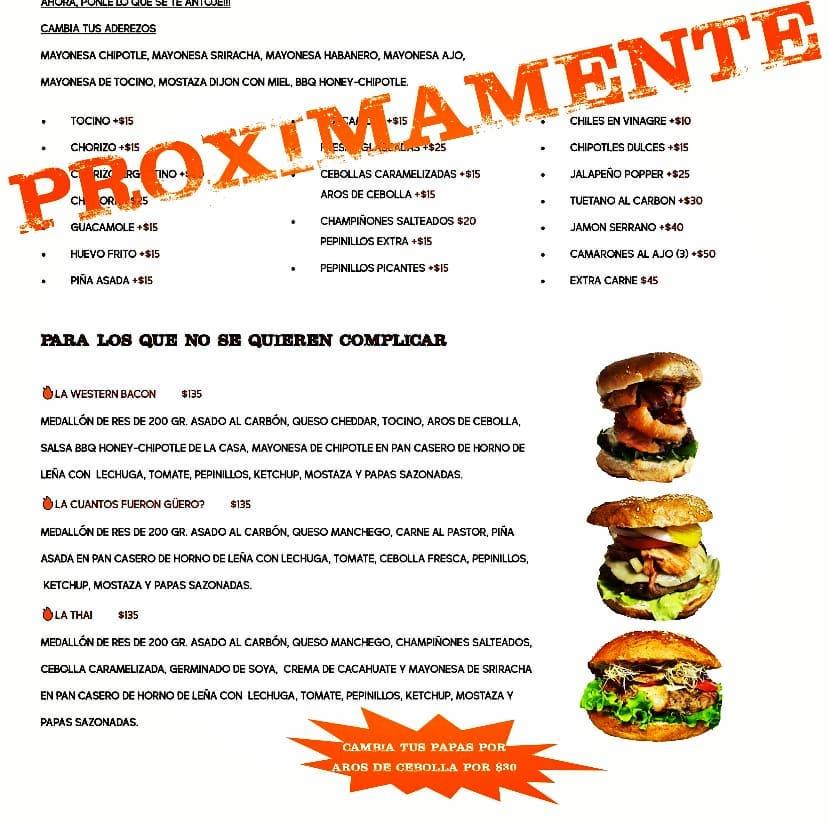 Menu at HUMO - Hidden grill restaurant, Xalapa
