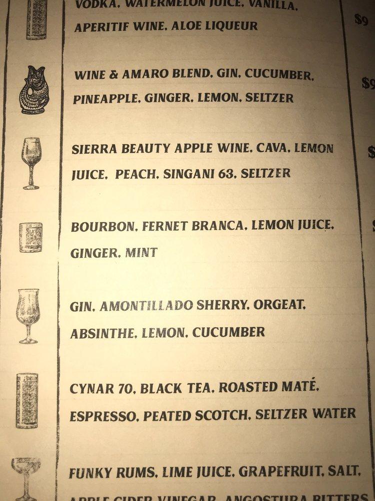 Menu at The Snug pub & bar, Sacramento
