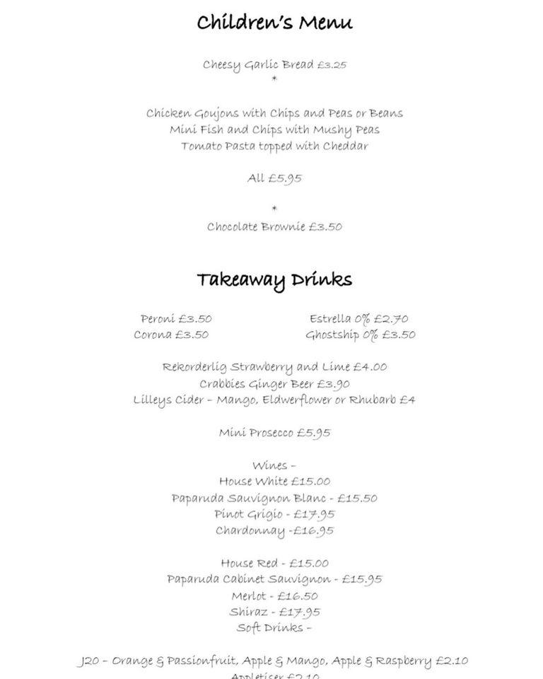 Menu at The Bell Inn, Rickinghall pub & bar, Rickinghall, The St