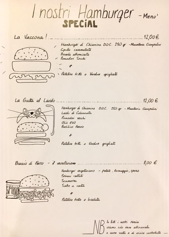 Menu at Pub 2a pizzeria ristorante, Pisa