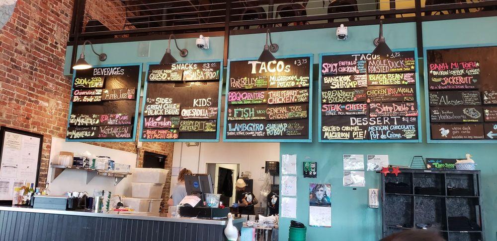 Menu at White Duck Taco Shop restaurant, Johnson City