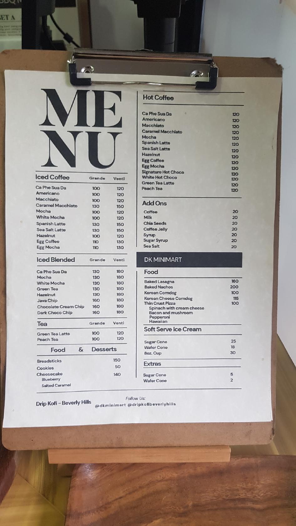 Menu at dkpress coffee & company beverly hills restaurant, Taytay
