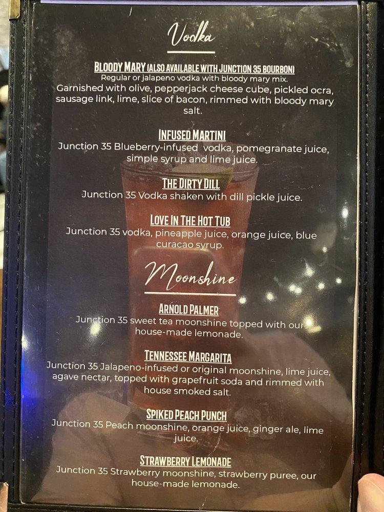 Menu at Junction 35 Spirits BBQ, Pigeon Forge