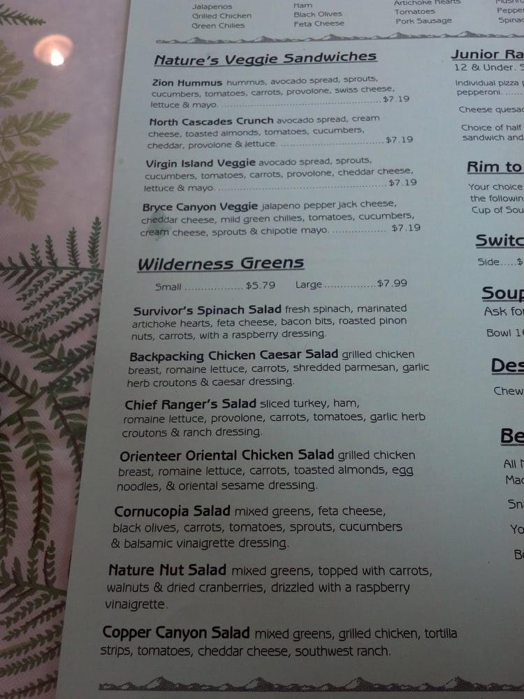 Menu at Scout's Gourmet Grub restaurant, Prescott