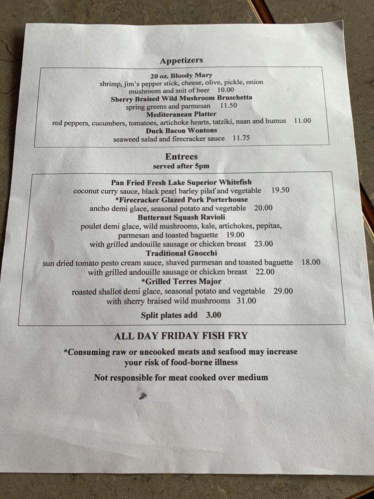Menu at Second Street Bistro pub & bar, Ashland