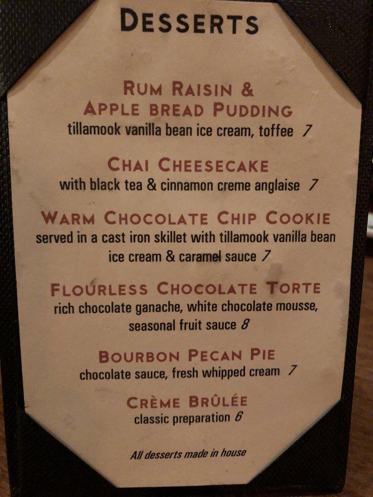Menu at Vault 244 restaurant, Albany