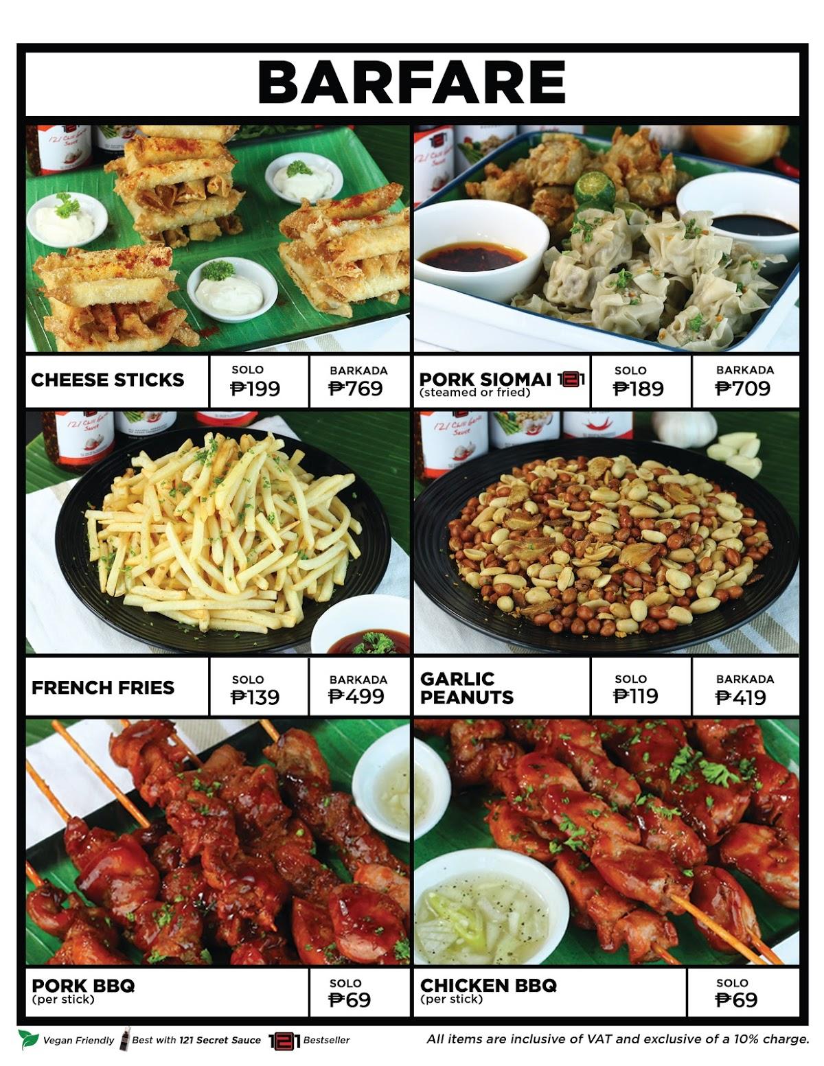 Menu at 121 Restaurant (Salcedo Village, Makati City), Makati, 121 L.P ...