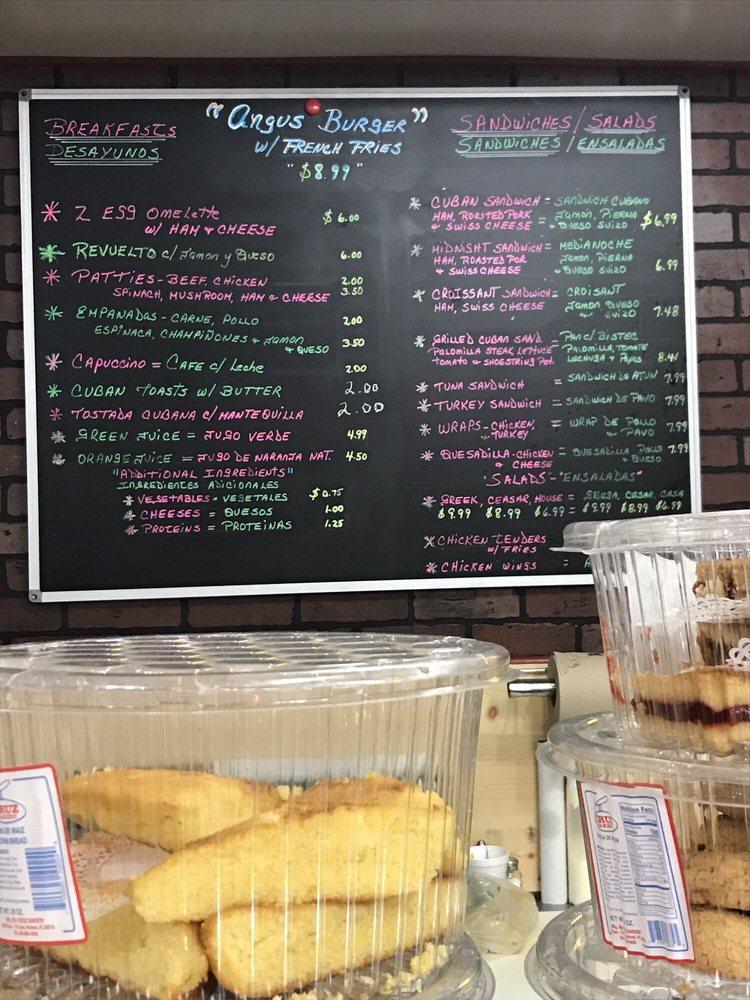 Menu at Ambassador Cafe, Miami