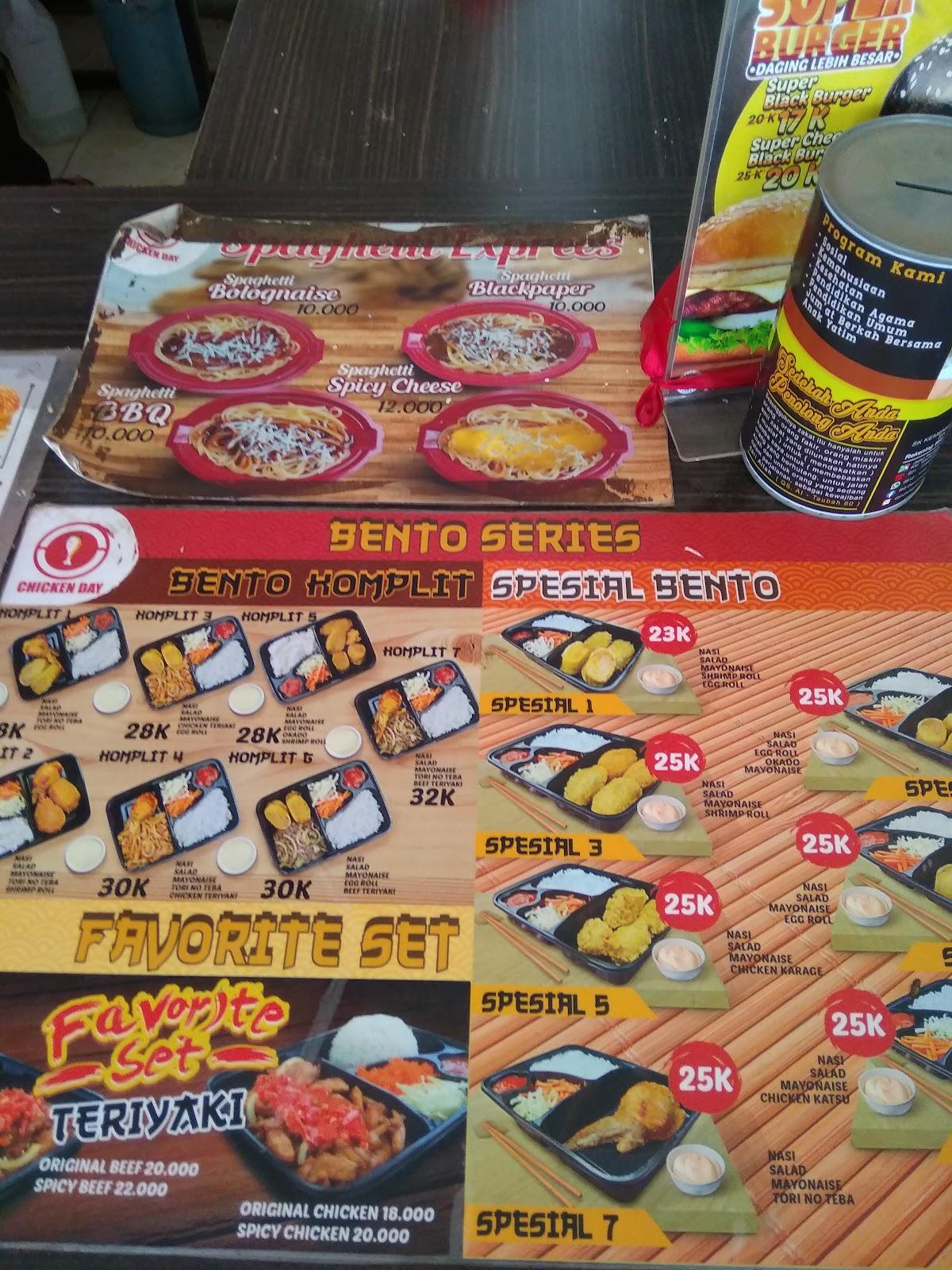 Menu at Chicken Day GCC restaurant, Indonesia