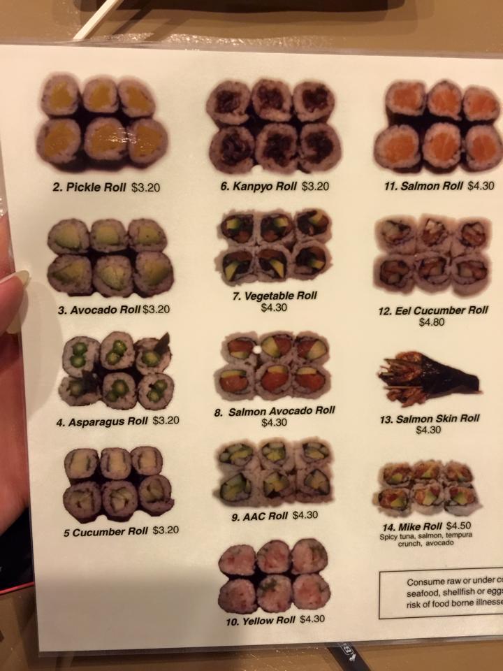 Menu at Happy Sushi restaurant, Novi