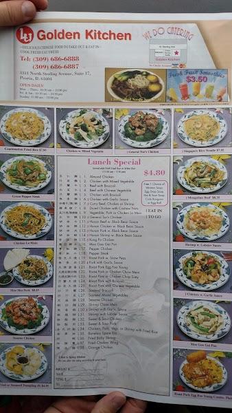 Menu at Golden Kitchen Restaurant, Peoria, N Sterling Ave