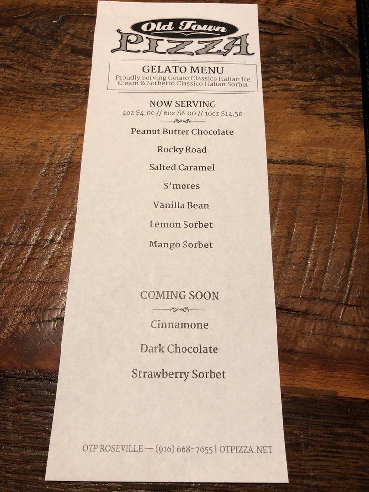 Menu at Old Town Pizza pub & bar, Roseville, 120 Church St