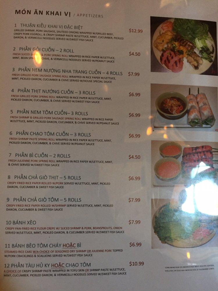 Menu at Com Tam Thuan Kieu restaurant, Mesa