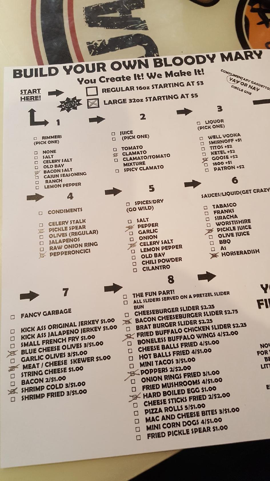 Menu at Jake's Pourhouse pub & bar, LaSalle