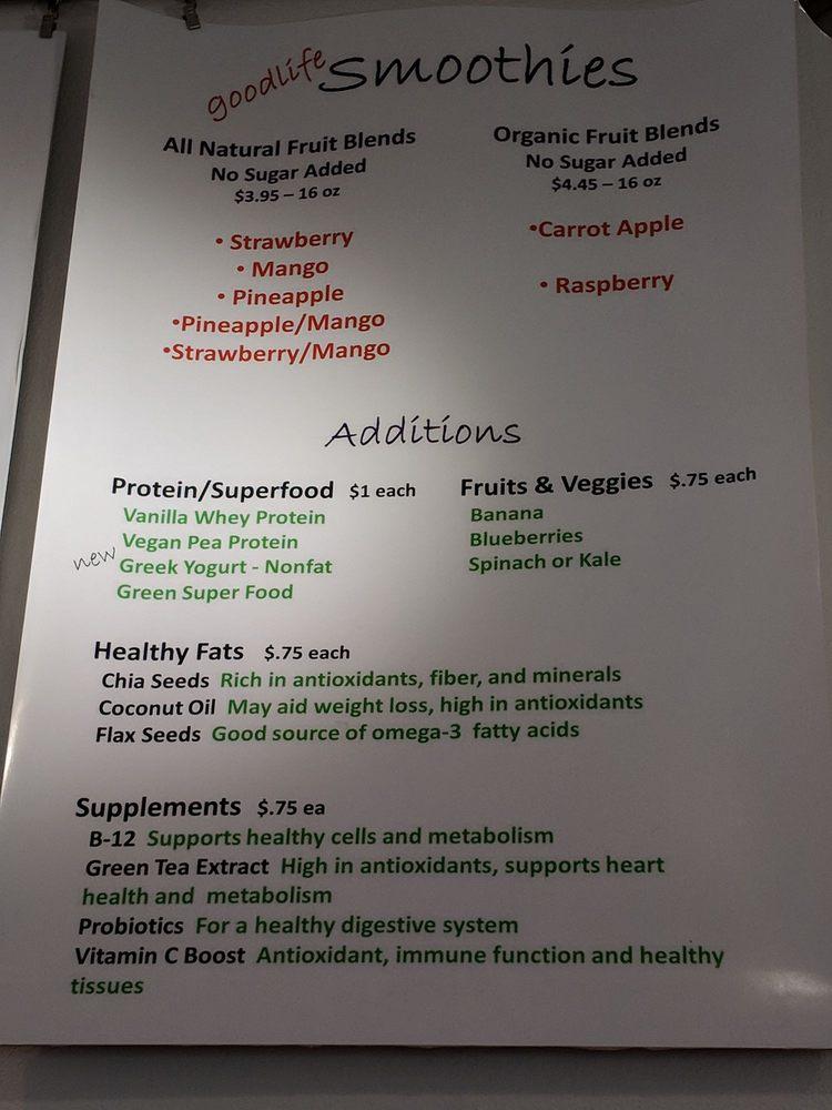 Menu at Good Life Bakery Cafe, Temple