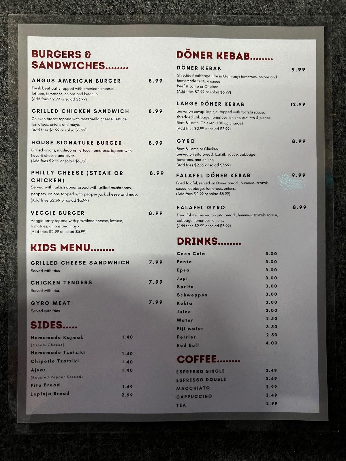 Menu at Lincoln's Grill pub & bar, Lawrenceville