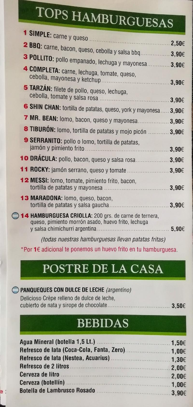 Menu at Mundo Pizza pizzeria, Gerena