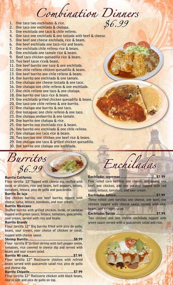 Menu at La Casa Lopez Mexican Grill restaurant, Winston-Salem