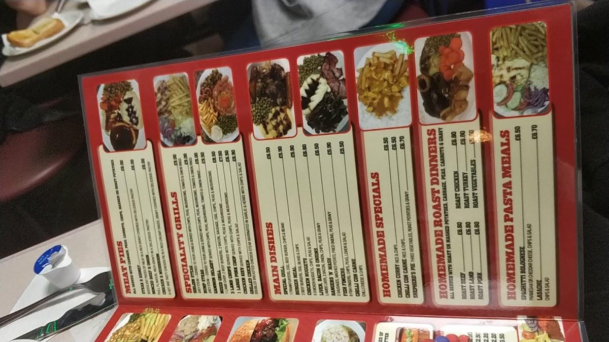 Menu at Street Cafe, Ely