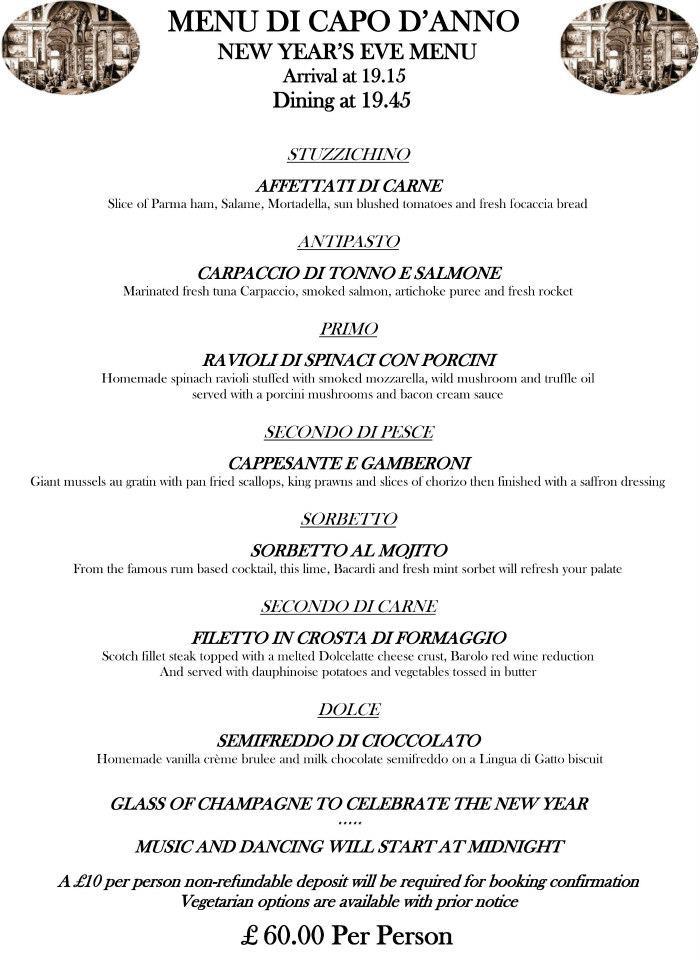 Menu at Villa Romana Fareham restaurant, Fareham, The Old Coach House