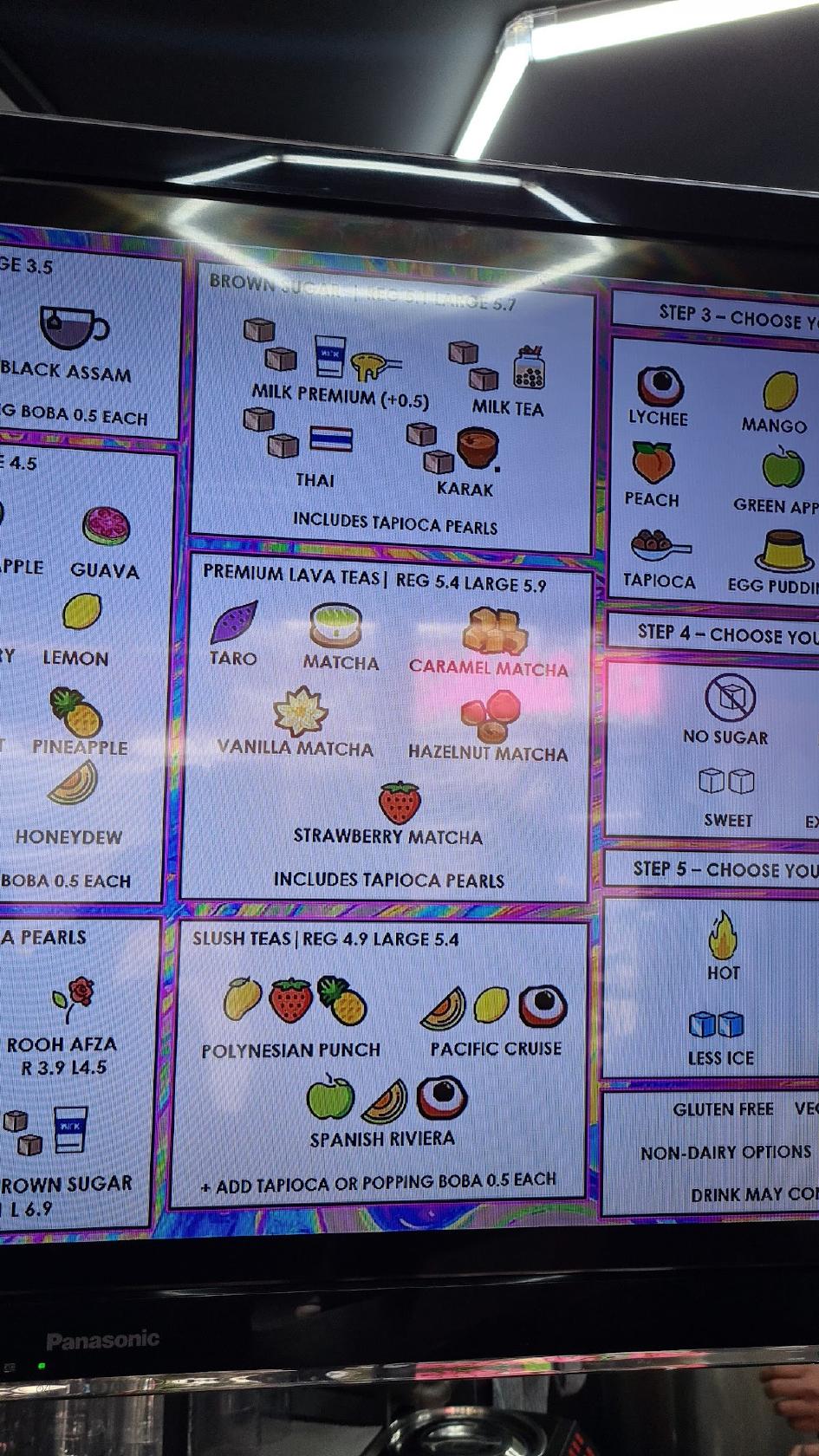Carta de BOBA COMA Bubble Tea - Leyton, Londres