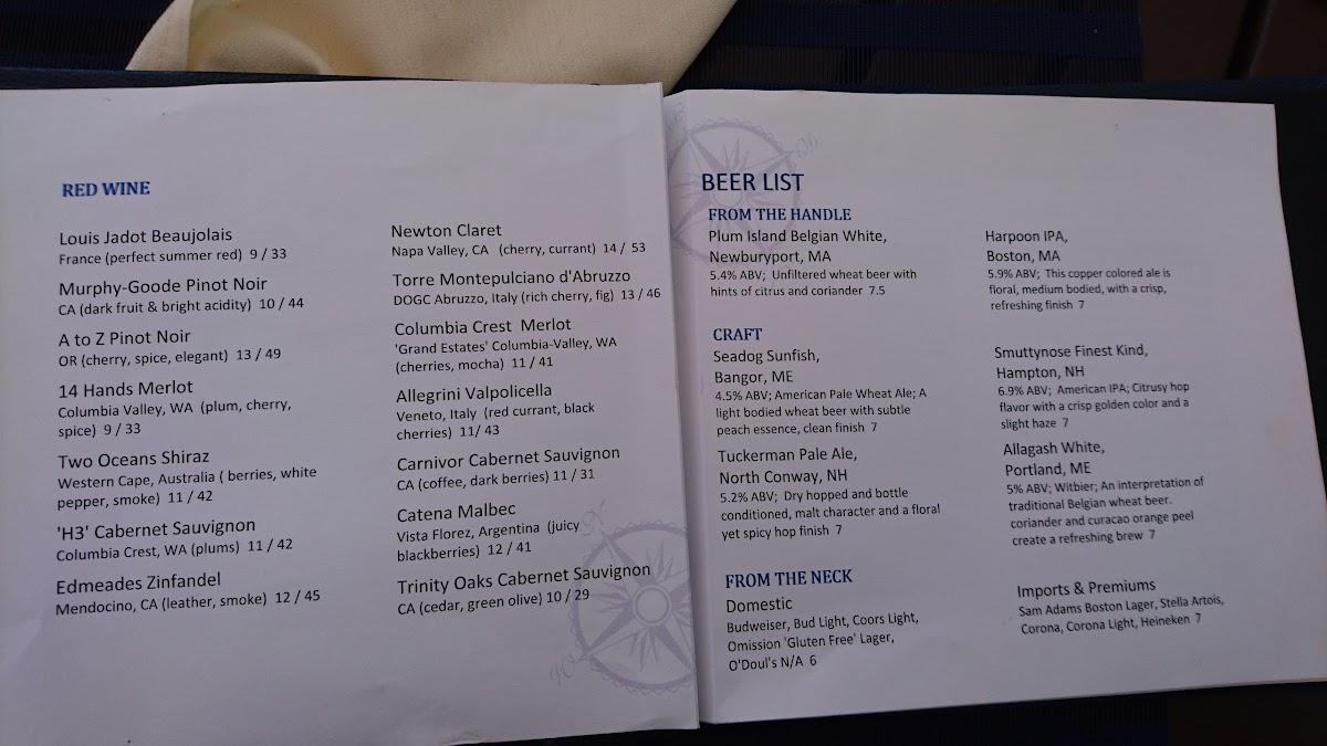 Menu at Latitudes - Wentworth By The Sea restaurant, New Castle