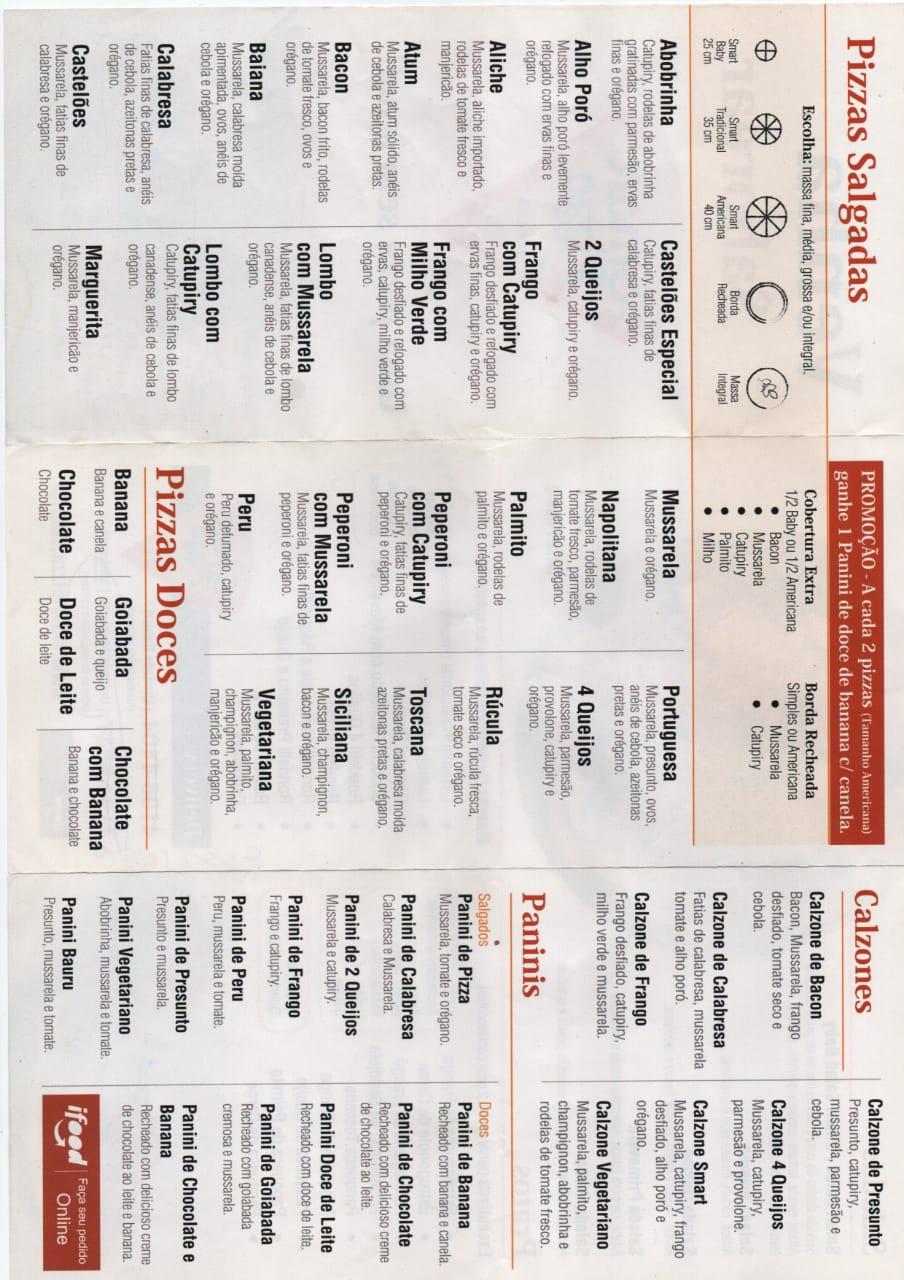 Menu em Smart Pizza pizzaria, Barueri, Alameda Araguaia