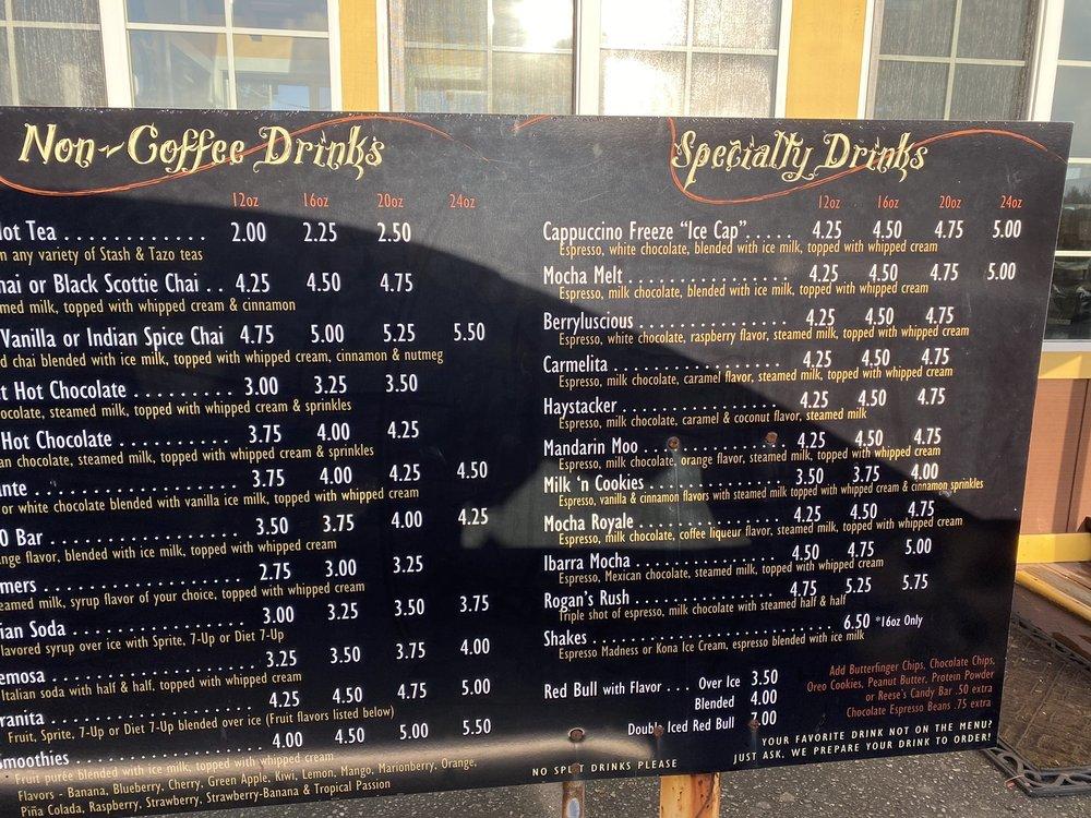 Carta del pub y bar Java Hut, Crescent City, 437 US-101 N