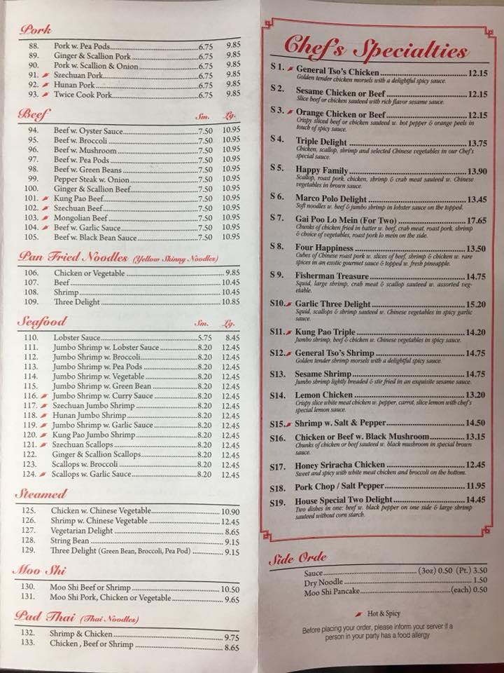 Menu at Little Kitchen restaurant, Carver