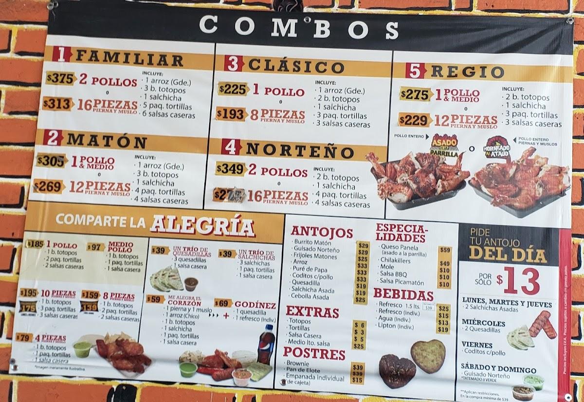 Menu at POLLO MATÓN restaurant, San Nicolás de los Garza, Av. Las ...