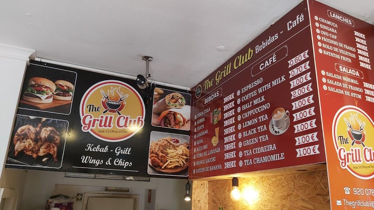 Menu at The Grill Club, Lisbon