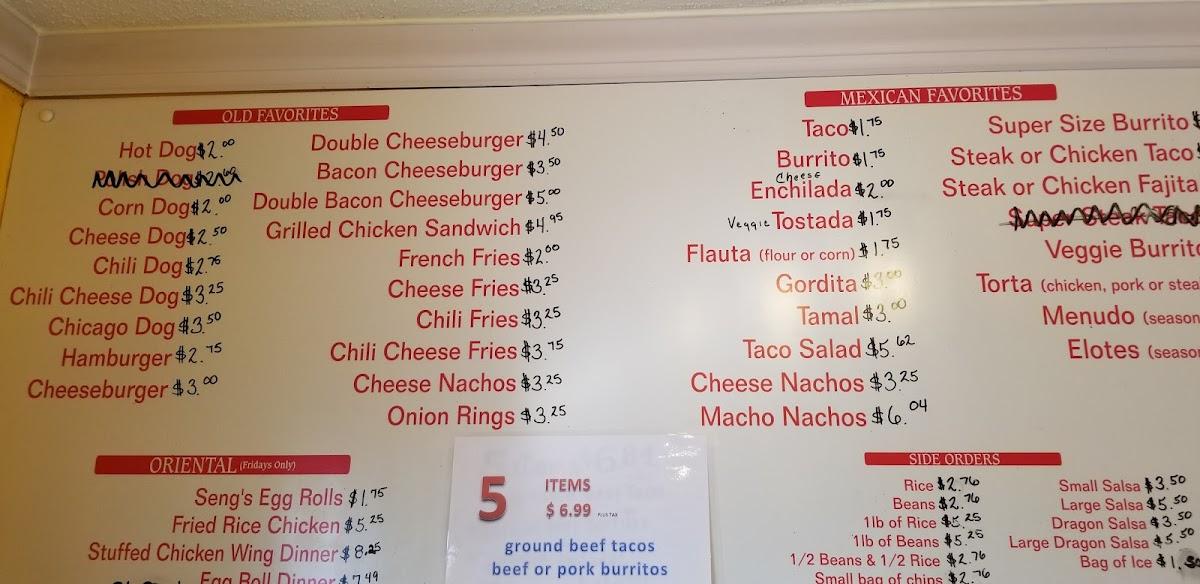 Menu at Dairy Mart Plus restaurant, Sterling