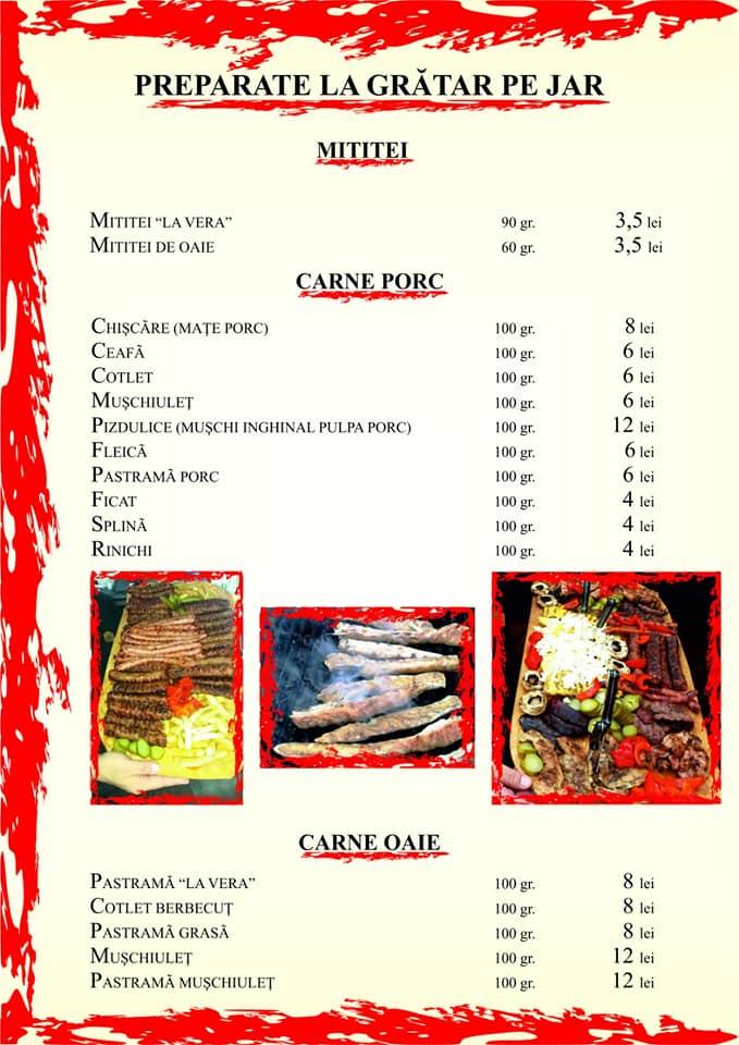 Menu at La Vera Grill, Pitești