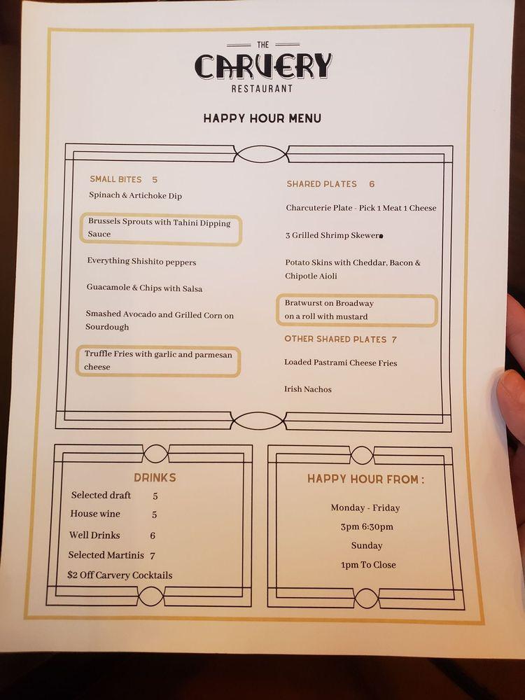 Menu at The Carvery Restaurant, Long Beach