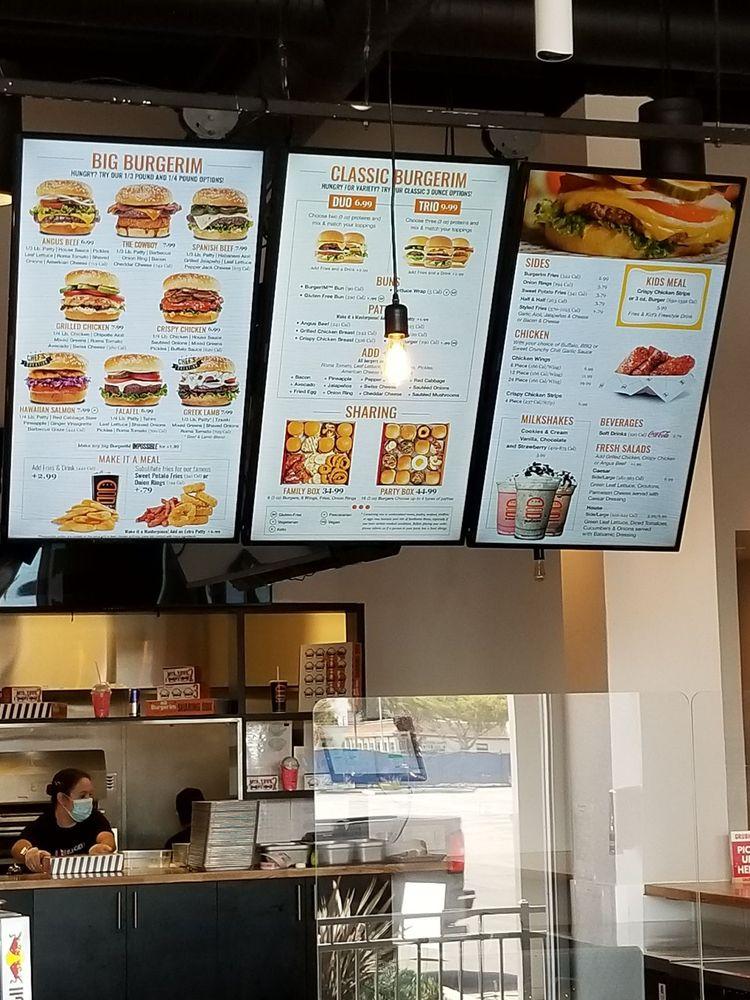 Menu at BurgerIM fast food, Salinas, Northridge Mall