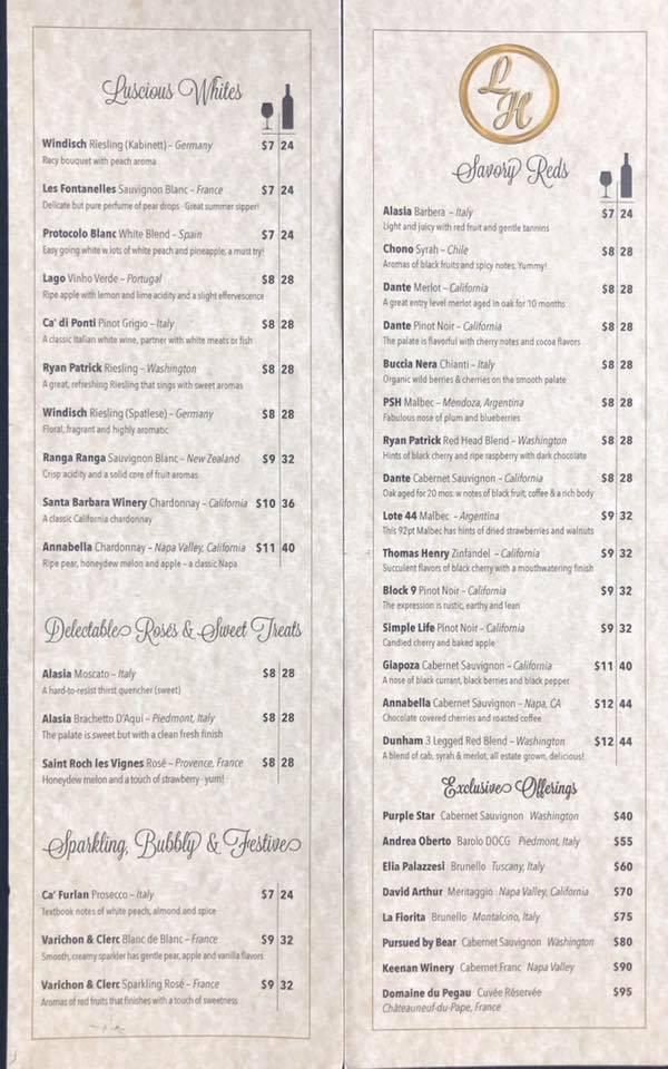 Lake House Restaurant And Bar Menu at Anitra Bourne blog
