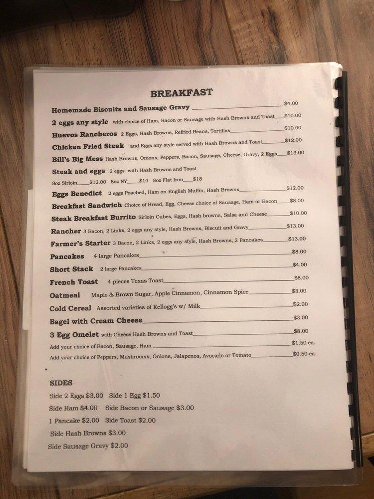 Menu at Tangent Inn pub & bar, Tangent, OR-99E