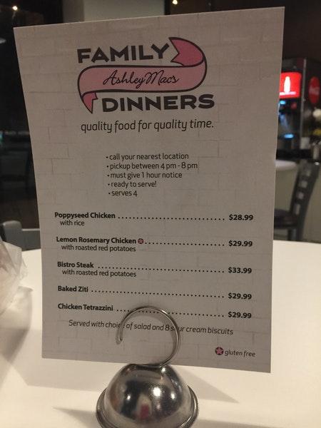 Menu at Ashley Mac's Kitchen cafe, Hoover, Chace Cir #100