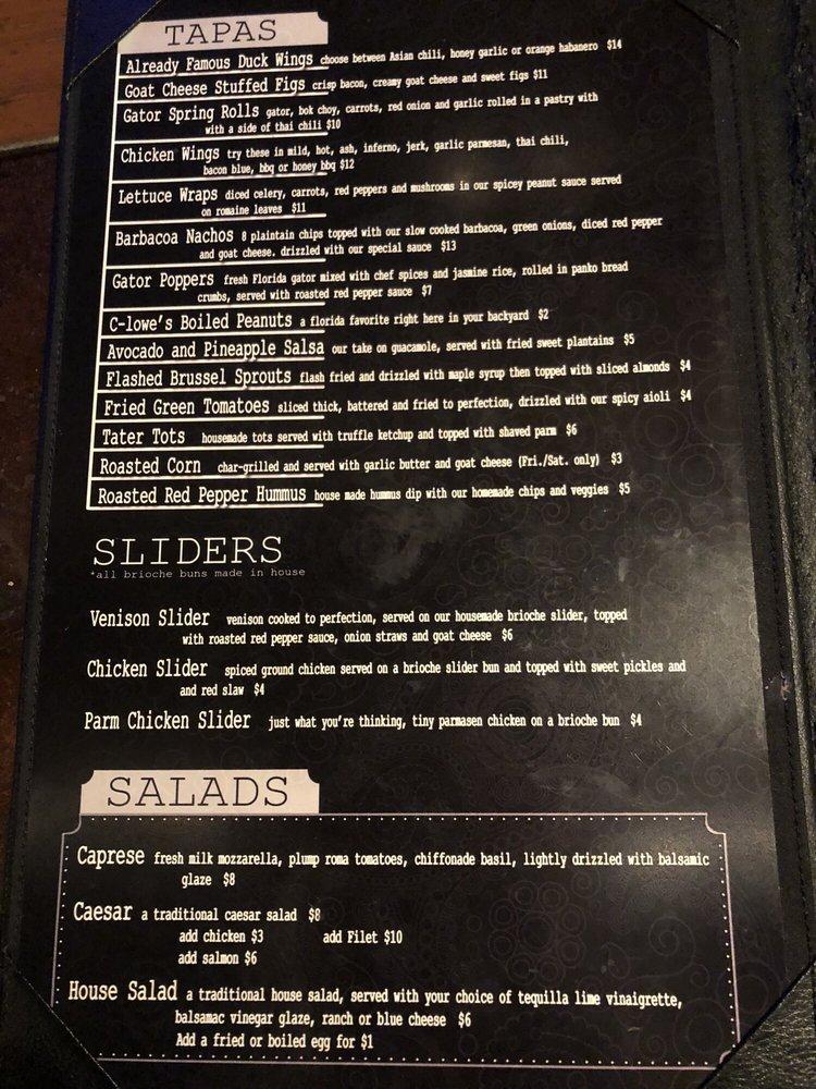 Menu at The Soho Backyard pub & bar, Tampa