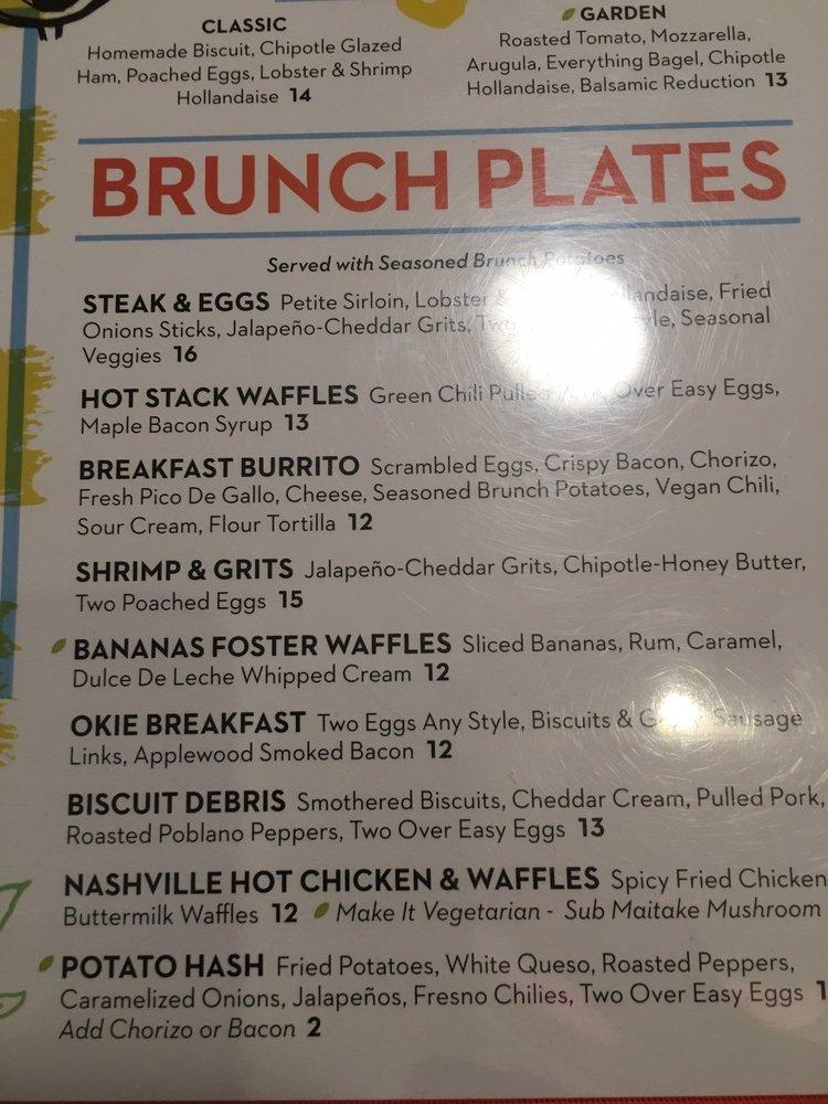 Menu at Picasso Cafe, Oklahoma City