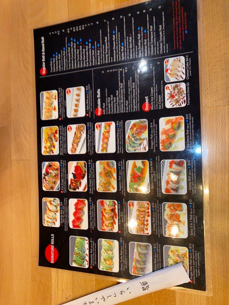 Menu at Sushi Taku-Logan Square restaurant, Chicago