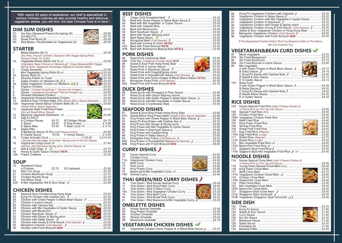 Menu at Tasty restaurant, Brighton